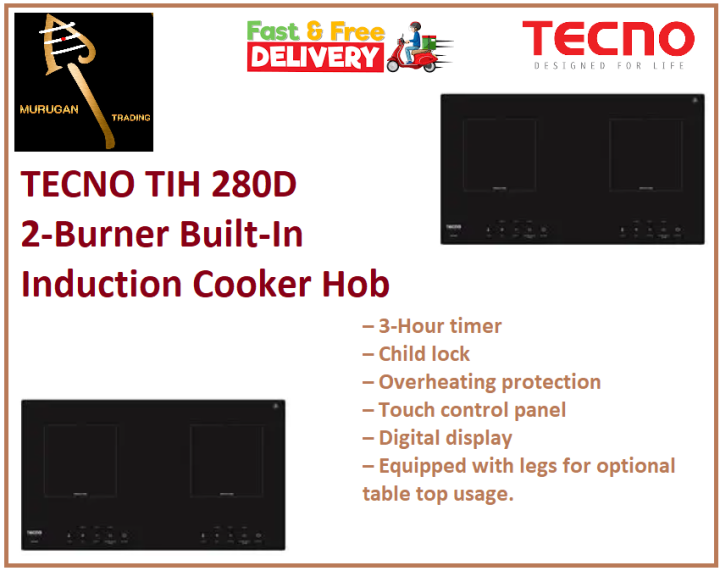 TECNO TIH 280D 2-Burner Built-In Induction Cooker Hob / FREE EXPRESS ...