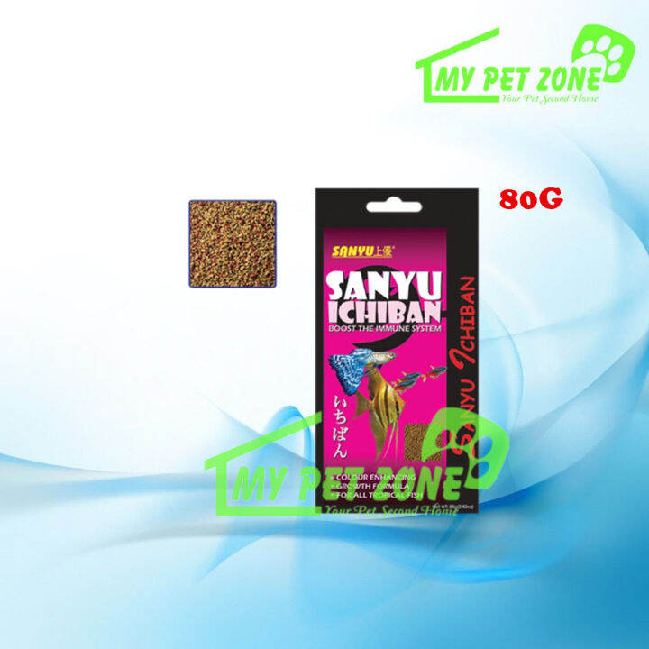 Sanyu Ichiban Tropical Guppy Tetra Betta Small Fish Food 80G | Lazada