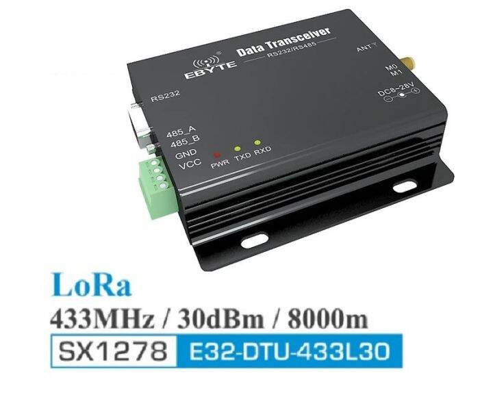 Wireless Transmitter RS485 RS232 (433MHz) E32-DTU-433L30 (SX1278) 8Km ...