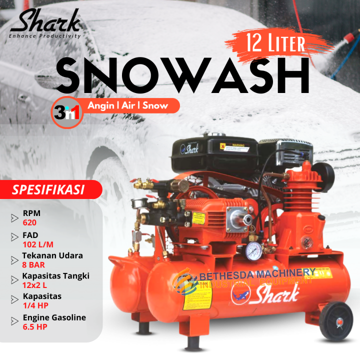 Compressor Snow Wash 1/4 HP 12L / Kompresor Cuci Salju 3 IN 1 | Lazada ...
