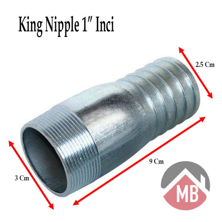 MB - King Nipple 1" Galvanis / Nepel / Nepple / Nipel Selang 1 Inch ...