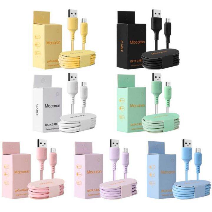 Fast Charger macaron Liquid silicone USB Charger Cable for Android ...