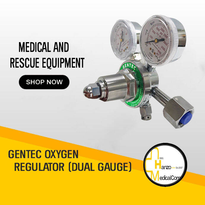 GENTEC OXYGEN REGULATOR (DUAL GAUGE) | Lazada PH