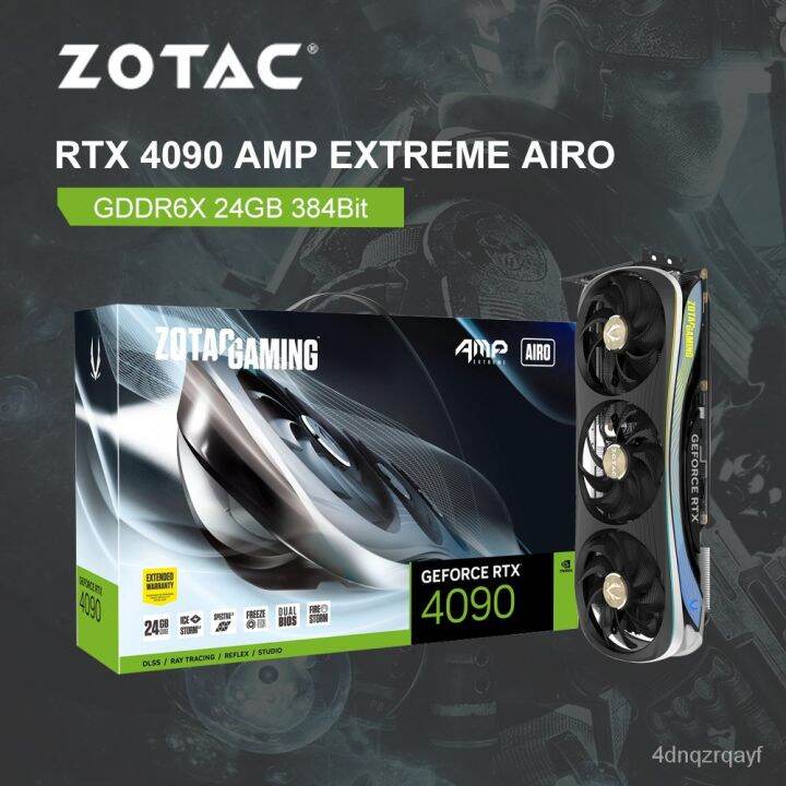 ZOTAC ใหม่ RTX 4090 RTX4090กราฟิกการ์ด GDDR6X NVIDIA GPU 4nm 24กิกะไบต์384Bit 12Pin การ์ด Gamer ...