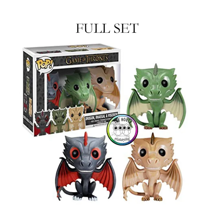 Funko Pop Game of Thrones GOT Drogon Rhaegal Viserion Vinyl Figure ...