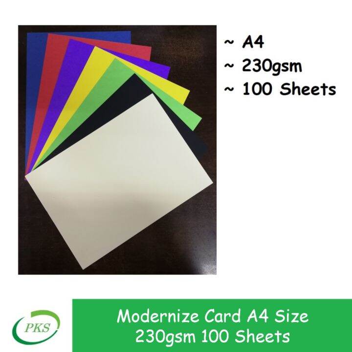 Modernize Card 4 Sheet Card A4 Size 230gsm 100 Sheets | Lazada