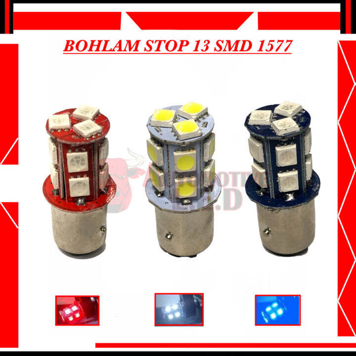 LAMPU STOP LED 13 MATA SMD BAYONET FLASH | BOHLAM LED STOP MOTOR LED ...