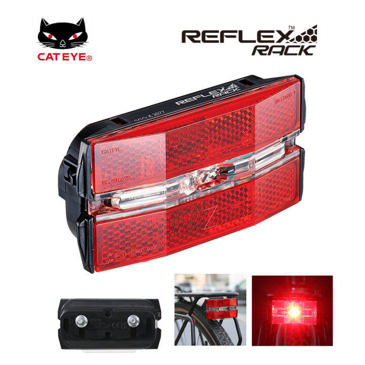 ไฟท้ายจักรยาน CATEYE REFLEX RACK ติดตะแกรงหลังโดยเฉพาะ โดดเด่นด้วยแผ่น ...