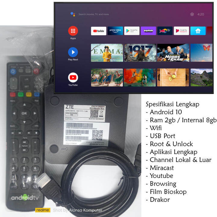 Android TV Box B860H V5 2G+8G (REMOTE BIASA) / ANDROID 10 / Smart TV 4K Ultra HD / ROOT & UNLOCK ...