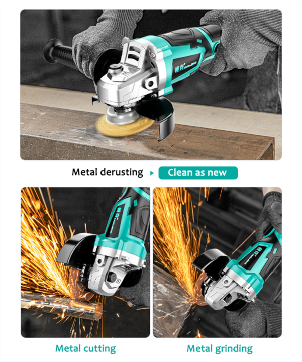 100MM Brushless Electric Angle Grinder 3 Gear Cutting Machine Power ...