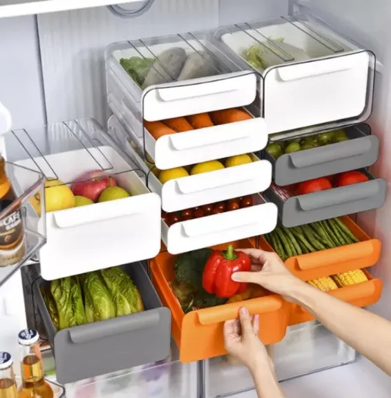 DAU Yvonne Kitchen Organizer Drawer Type Multipurpose Fridge Food ...