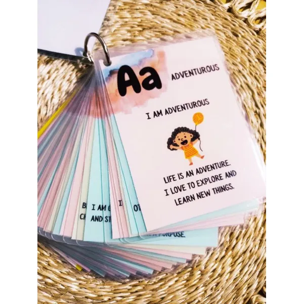 possitive affirmation good manners alphabet educational laminated ...