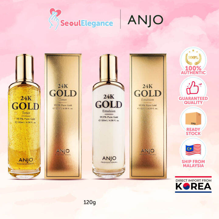 ANJO 24K Gold Toner & Emulsion 120ml | Lazada