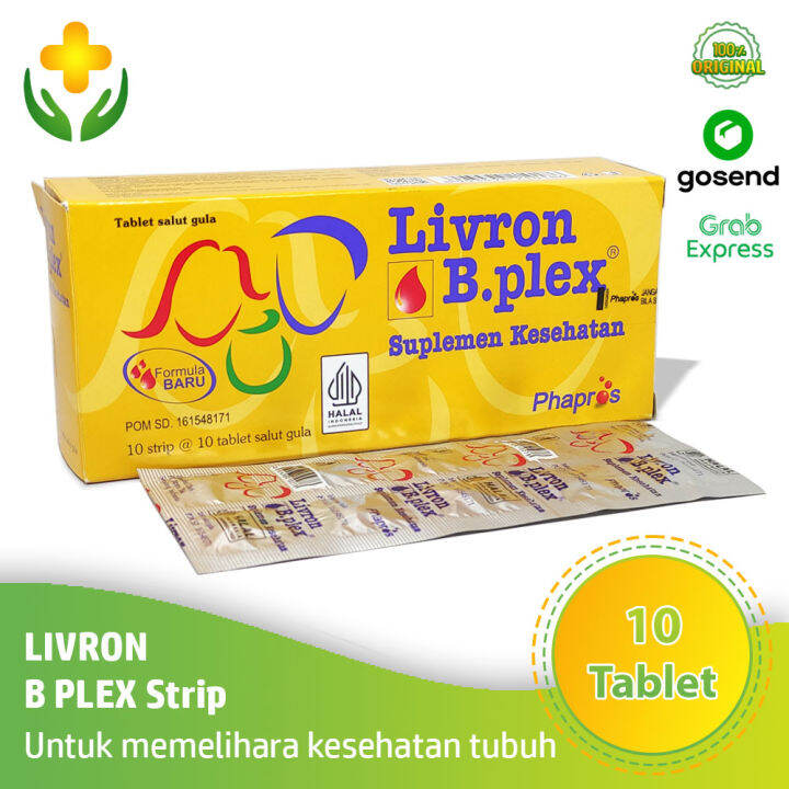 Livron B Plex Strip 10 Tablet Obat Penambah Darah Kesehatan Tubuh Livron B-Plex Strip | Lazada ...