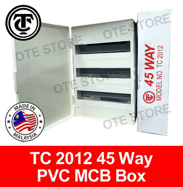 TC 2012 45 WAY PVC MCB BOX (Made in Malaysia) | Lazada