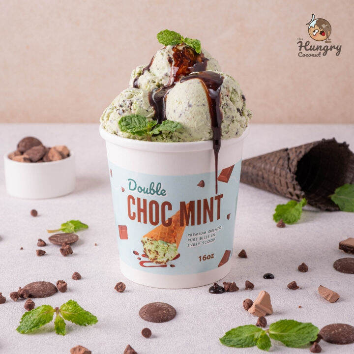 Double-Choc Mint Gelato (ไอศครีมเจลาโต้ ดับเบิลมินท์ช็อค 1 ไพท์ 16 oz.) | Lazada.co.th