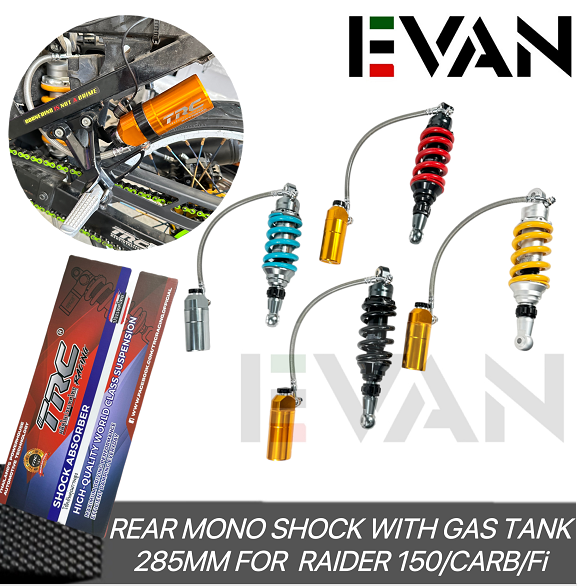 EVAN.SHOP Raider 150/Carb/Fi Rear Mono Shock 285mm With Gas Tank HIGH QUALITY | Lazada PH