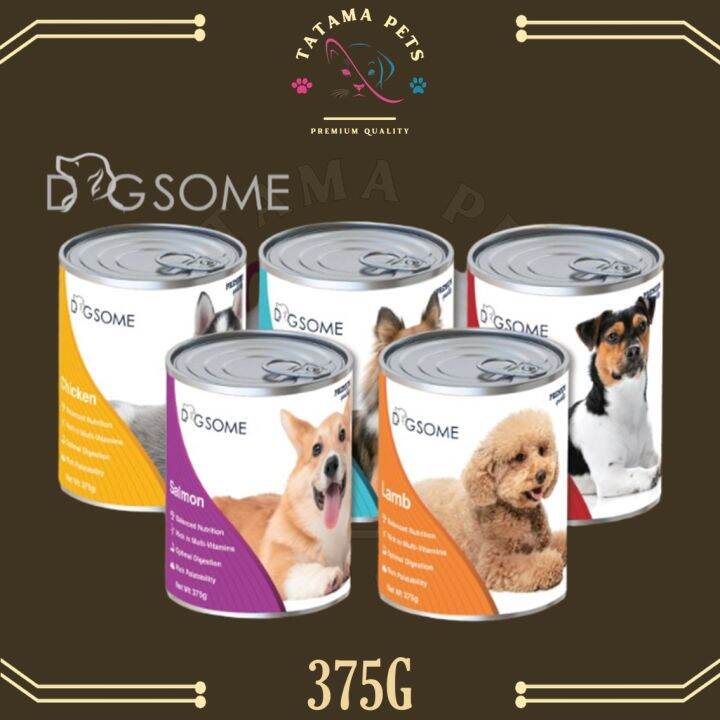 Dogsome Dog Canned Food 375g - (Salmon, Chicken, Codfish, Lamb, Pork ...