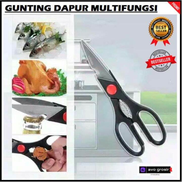 gunting dapur multifungsi praktis serbaguna | Lazada Indonesia