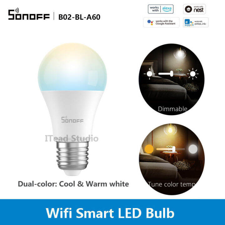 ITEAD SONOFF B02 / B05 หลอดไฟ Wifi หลอดไฟ LED อัจฉริยะ Wifi E27 9 วัตต์ ...