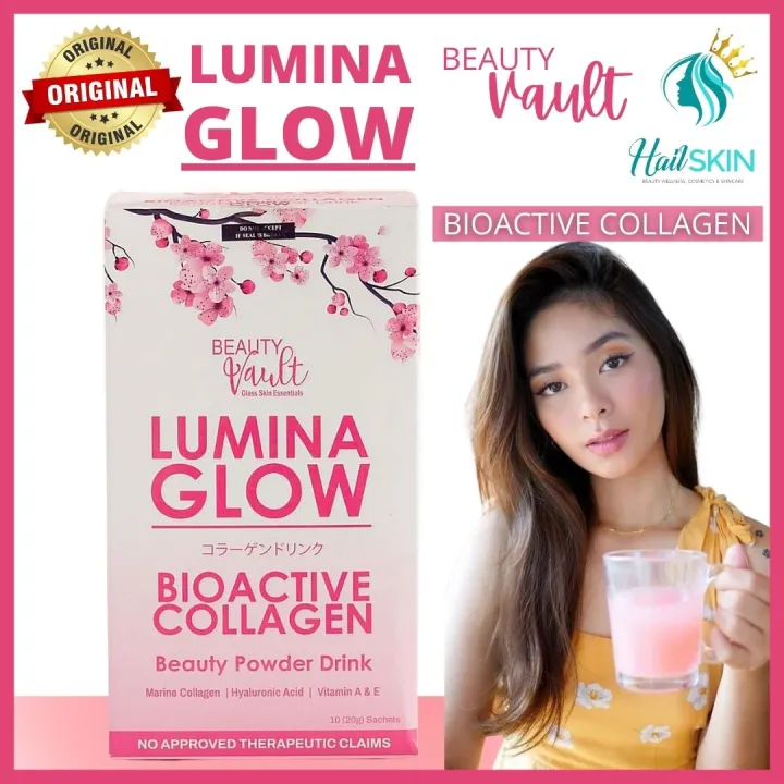 Lumina Glow Bioactive Collagen Beauty Powder Drink, Marine Collagen ...