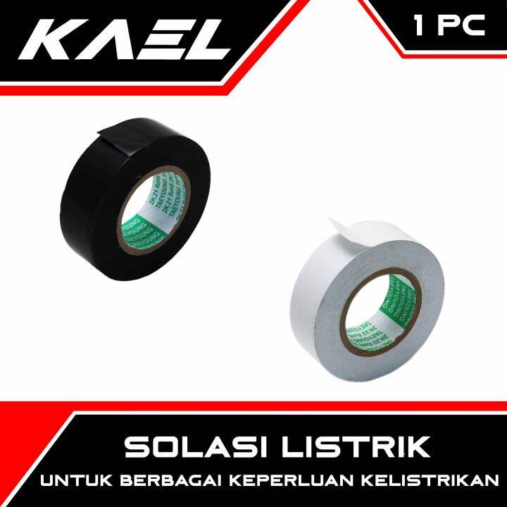 Solasi Listrik Ukuran 3-4 Inch 1.9 Cm x 25 m Isolasi Tape Electrical ...