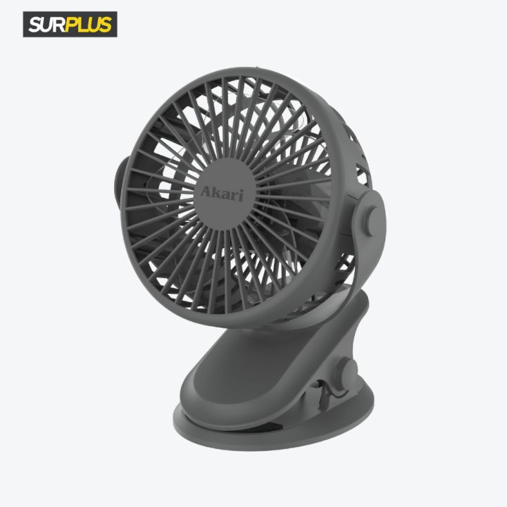 Surplus Akari Portable Clip-On Rechargeable Fan | Lazada PH