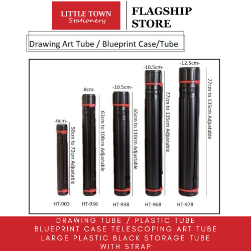 Drawing Tube/ Plastic Tube Blueprint Case Telescoping Art Tube Large ...