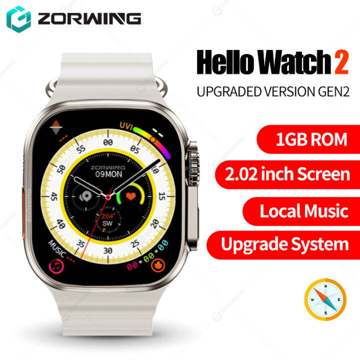 Hello Watch 2 Men Smart Watch H11 Ultra Upgraded 2.02 Inch NFC Compass ...