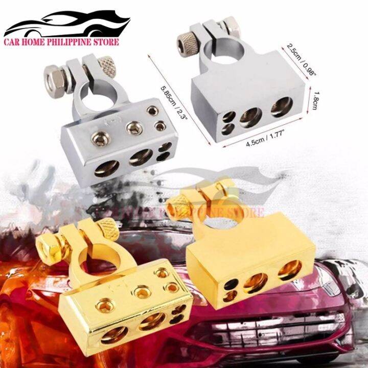 2x Car Duty Plated Battery Terminal Platinum Awg Gauge Auto Terminals ...
