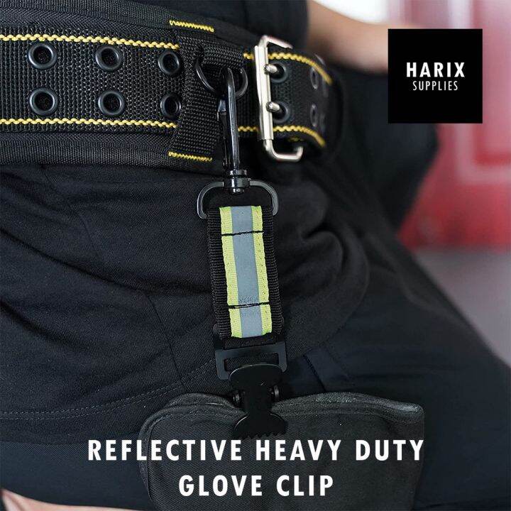 Heavy Duty Glove Hook Alligator Clip Firefighter Holder Strap Safety ...