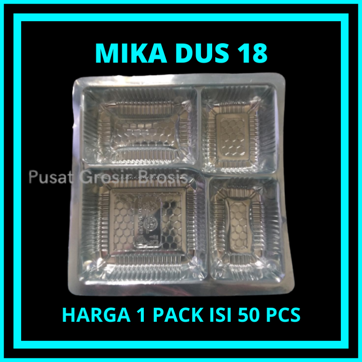 (50pcs) Mika Dus 18 / Mika Plastik Dus / Mika Tempat Makan Dus Mika 18 ...