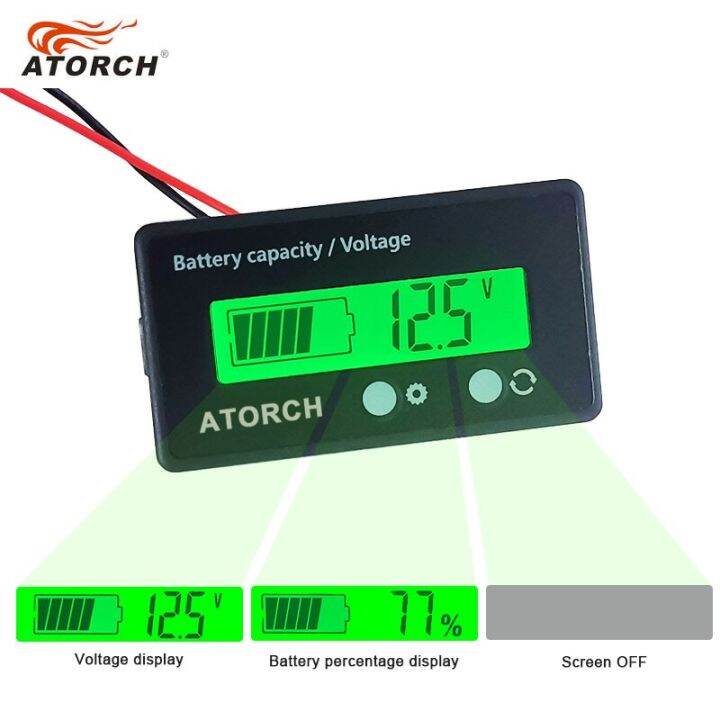 DC7-100V Lead Acid Lithium Battery Capacity Indicator 12V 24V 48V Car ...
