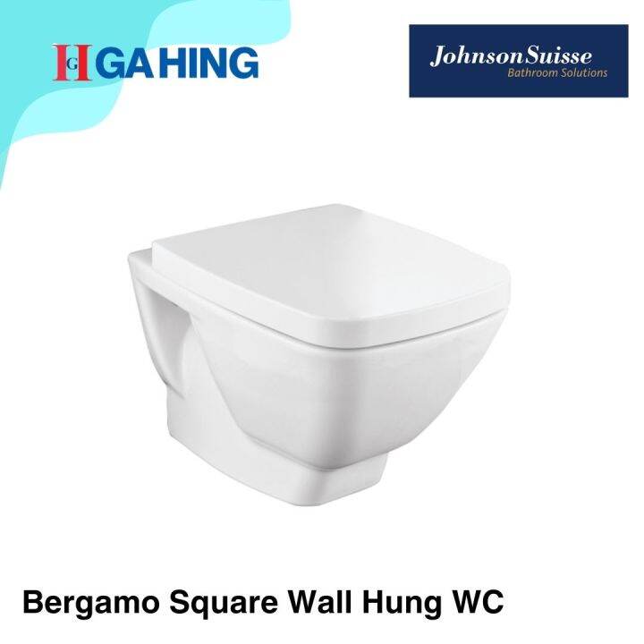Johnson Suisse Bergamo Square Wall Hung WC (WBSDBQ010WW)/Ga Hing/GaHing ...