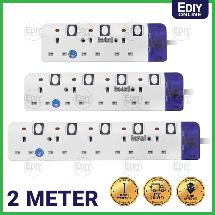 Sirim Trailing Socket Sirim Multiple Plug 2 3 4 5 Gang Way Extension Extention Adaptor Adapter
