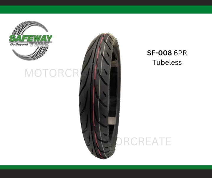 Safeway Motorcycle Tires 70/90-14 SF-008 6PR Tubeless | Lazada PH