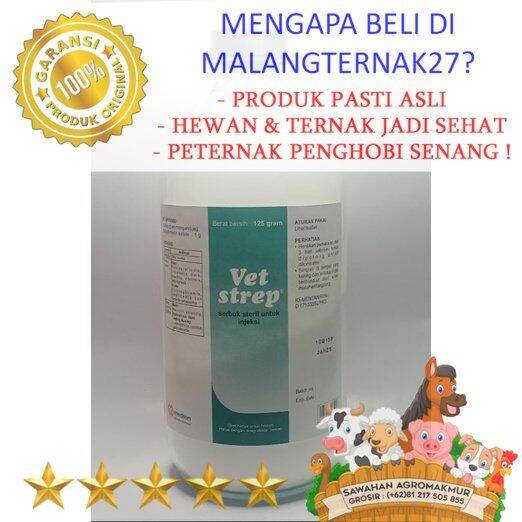 VET STREP 125 gr VETSTREP MEDION - Obat Hewan Mastitis Crd Ngorok Batuk ...
