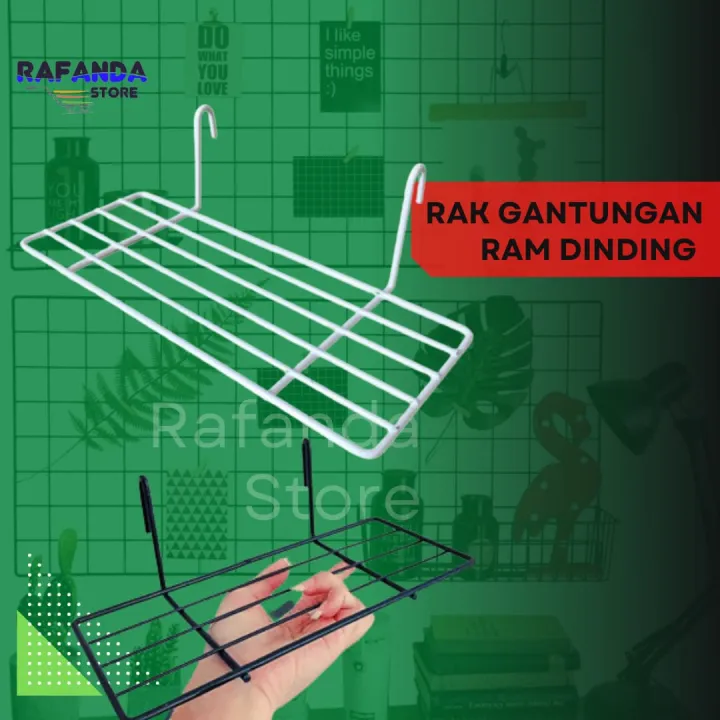 Rak gantungan ram wire grid wall ragan minimalis rak tatakan aksesoris ...