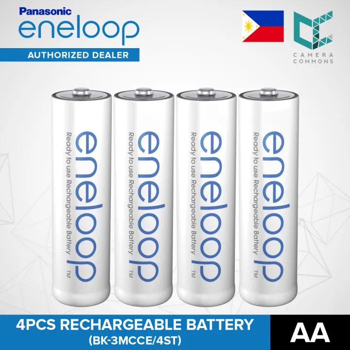Panasonic Eneloop Bk 3mcce 4st Aa Rechargeable Battery Pack Of 4 White