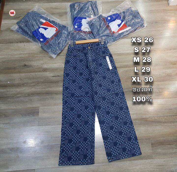 NEW🔥Jeans กางเกงยีนส์หญิงMlB (ขนาดXS-XL)กางเกงขายาวหญิง กางเกงผู้หญฺิง ...