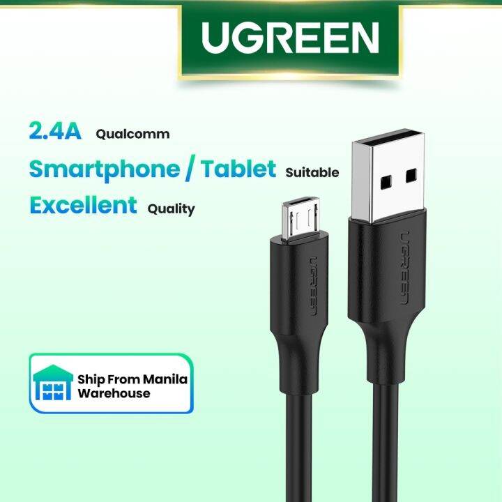 UGREEN USB A To Micro Cable 2.4A Qualcomm 3.0 QC Quick Charge Fast ...