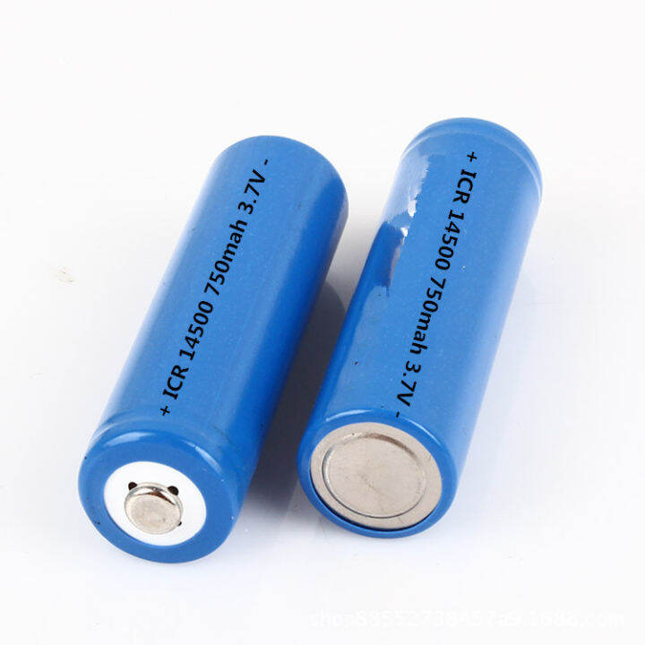battery 14500 lithium 600 mah tip rechargeable battery 3.7V5 AA lithium ...