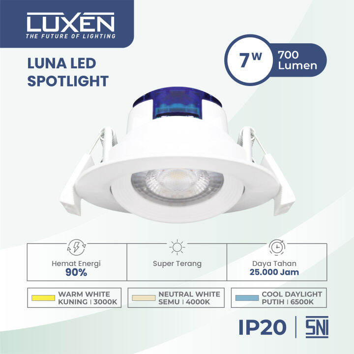 Luxen LED Spotlight Luna Series 7 Watt | Lazada Indonesia