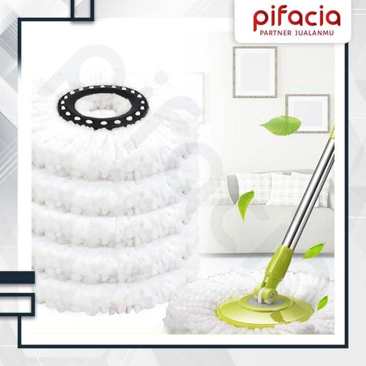 Kain Pel Refill Magic Spin Super Mop Alat Pembersih Lantai Berputar ...