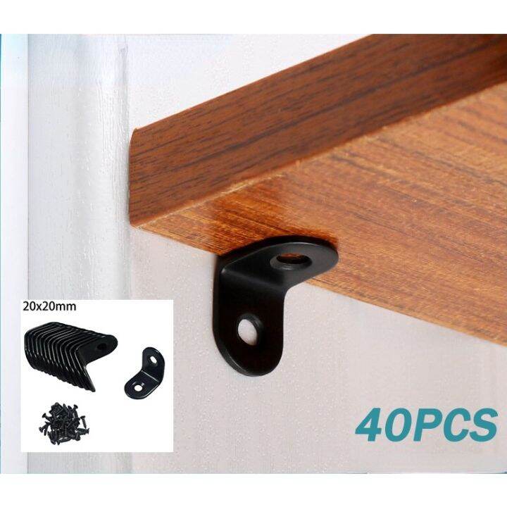 COD 40PCS right angle L-shaped corner bracket stainless steel furniture ...