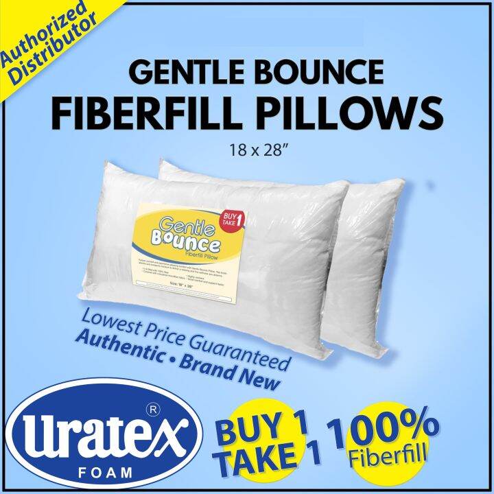 Uratex Gentle Bounce (2pcs) Fiberfill Pillows Covered with Brushed ...