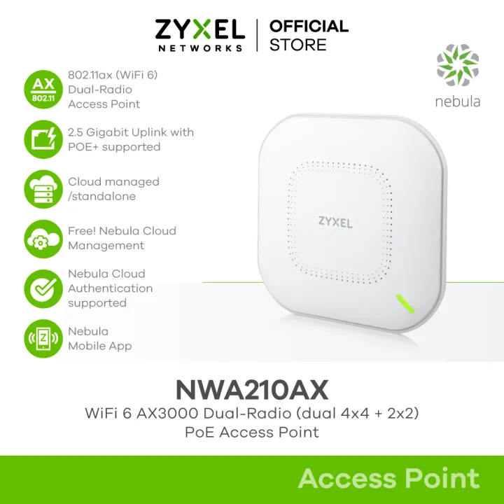 ZYXEL NWA210AX Access Point WiFi 6 AX3000 รองรับ GbE PoE และมี Free ...