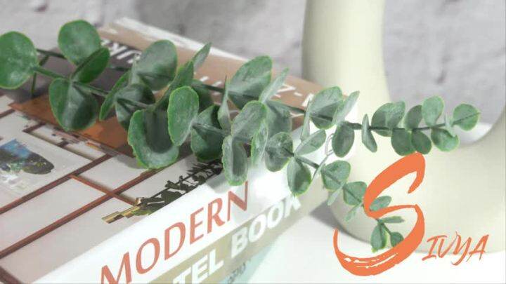 LZD Sivya 40ชิ้นประดิษฐ์ยูคาลำต้น F AUX ยูคาลำต้น,ยูคาประดิษฐ์ใบสำหรับ ...