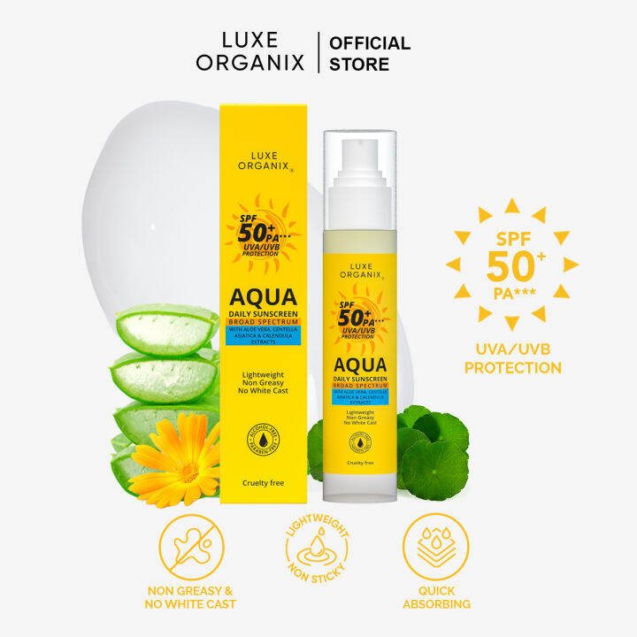 Luxe Organix Aqua Daily Sunscreen 50mL | Lazada PH