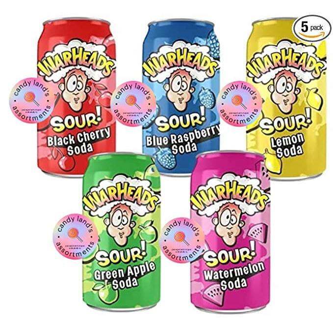 Warheads Sour Blue Raspberry Soda and Green Apple Soda 12 oz | Lazada PH